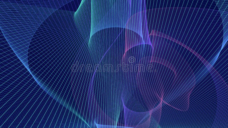 Colorful Abstract Network Wave Background. Stock Illustration ...