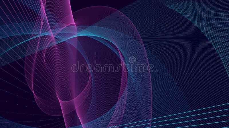 Colorful Abstract Network Wave Background. Stock Illustration ...