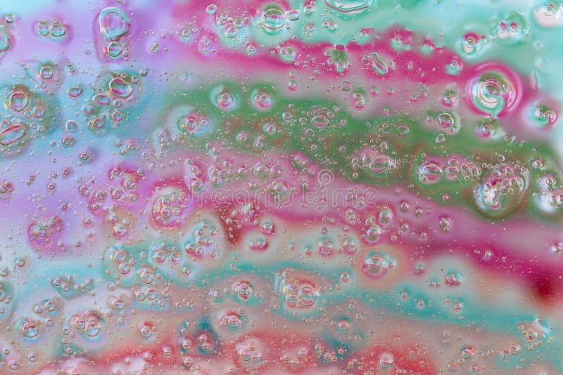 Colorful Abstract Oil on Water Bubble Fizzy Background Stock Image ...