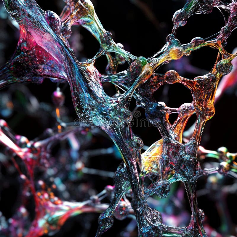 Colorful Abstract Organic Structures Vivid Intertwined Patterns Stock ...