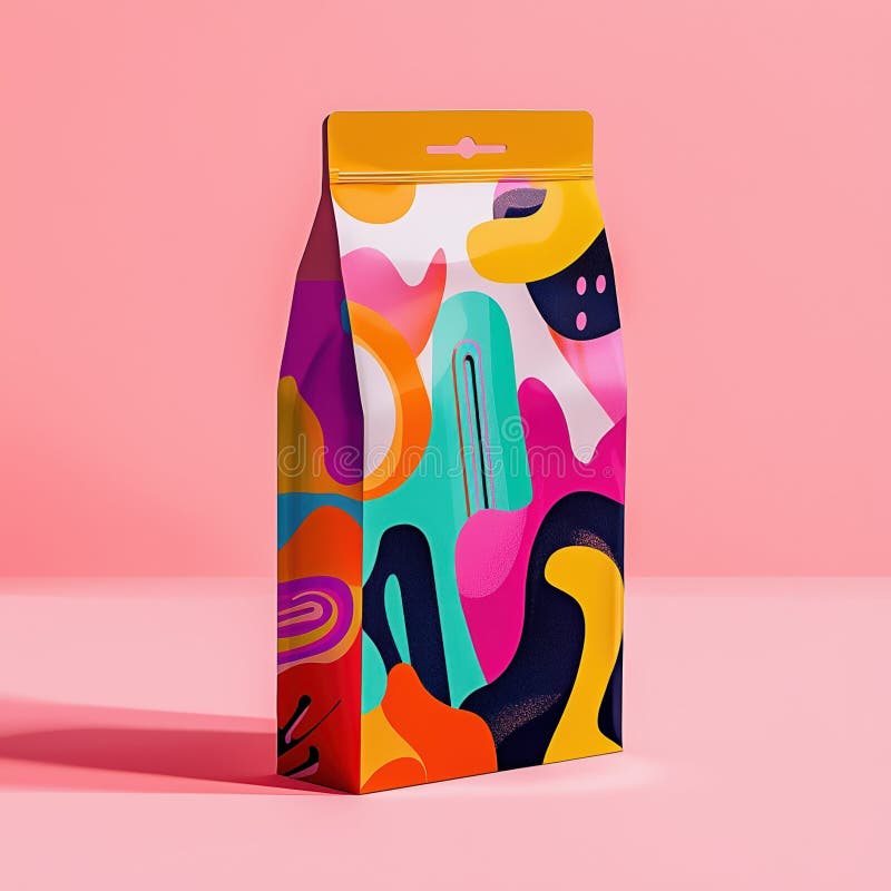 Colorful Abstract Packaging Design Stock Illustration - Illustration of ...