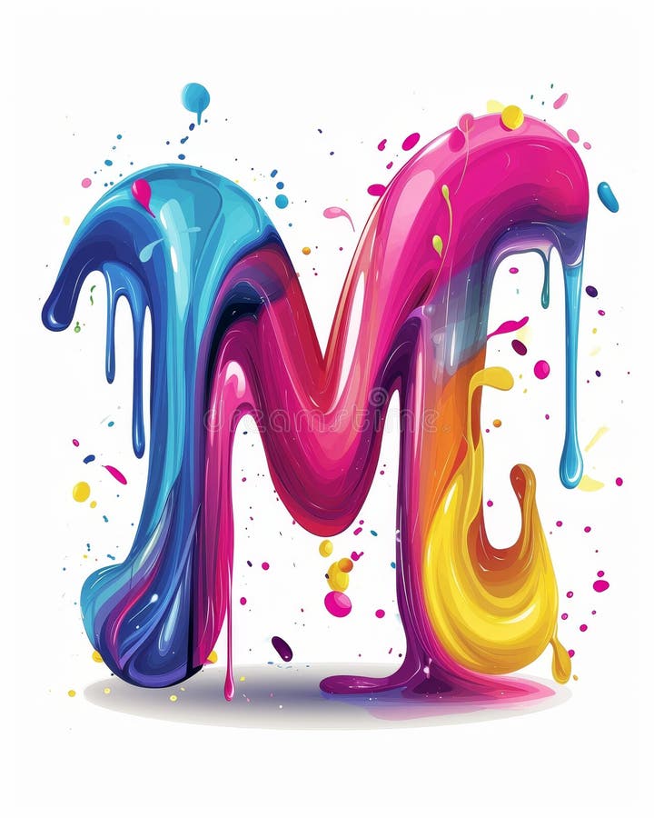 Colorful Abstract Paint Splash Design Stock Illustration - Illustration ...