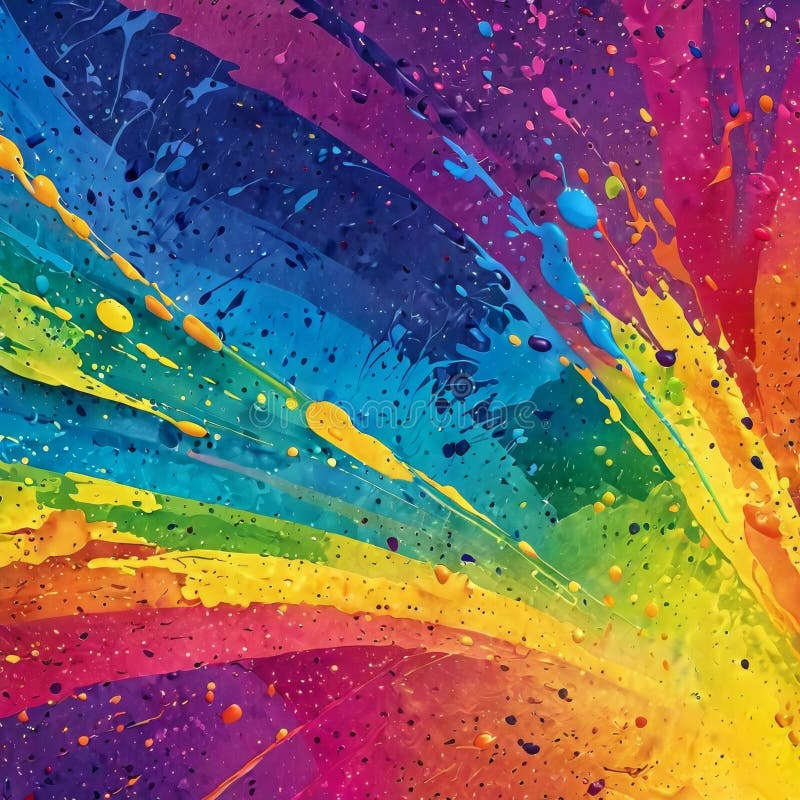 Colorful Abstract Paint Splatter Artwork Stock Photo - Image of ...