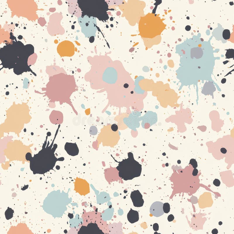 Colorful Abstract Paint Splatter Pattern on Light Background for ...