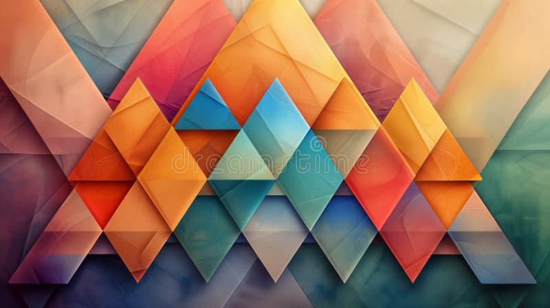 Colorful Abstract Painting with a Variety of Vibrant Hues and Shapes ...