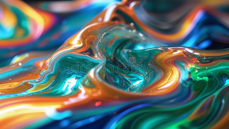 Colorful Abstract Painting Mixing Colors Creating Stunning Visuals ...