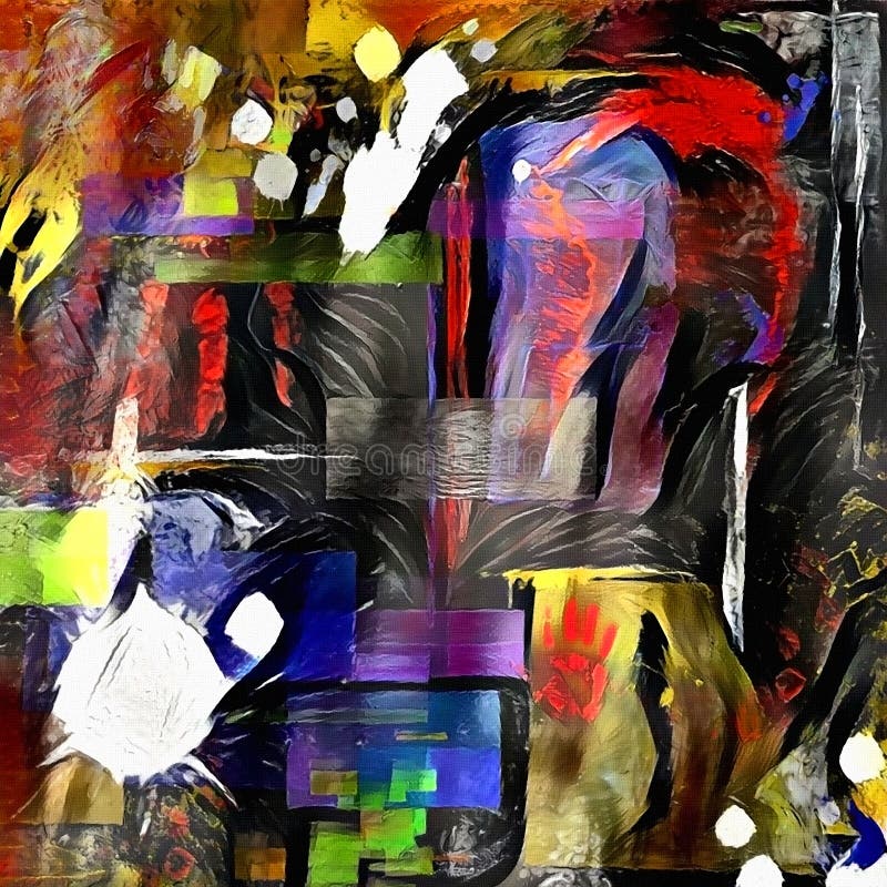 Digital Structure Painting Abstract Oil Paint Stock Illustrations – 295 ...