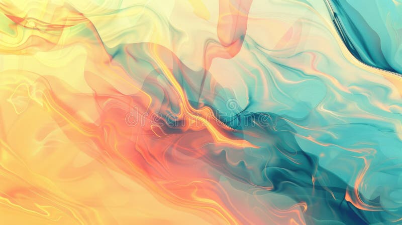 Colorful Abstract Painting with a Smooth Transition of Colors AIG51A ...