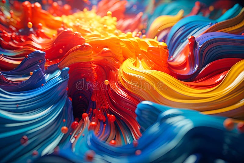 Colorful Abstract Painting with Various Hues Stock Image - Image of ...