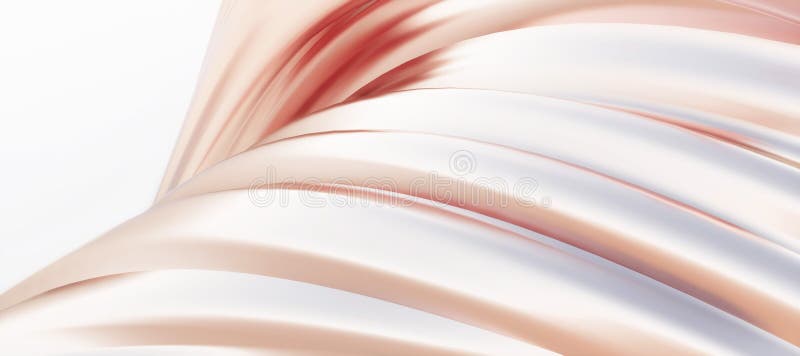 Colorful Abstract Panoramic Background: Geometric Rose Gold Matte Curve ...