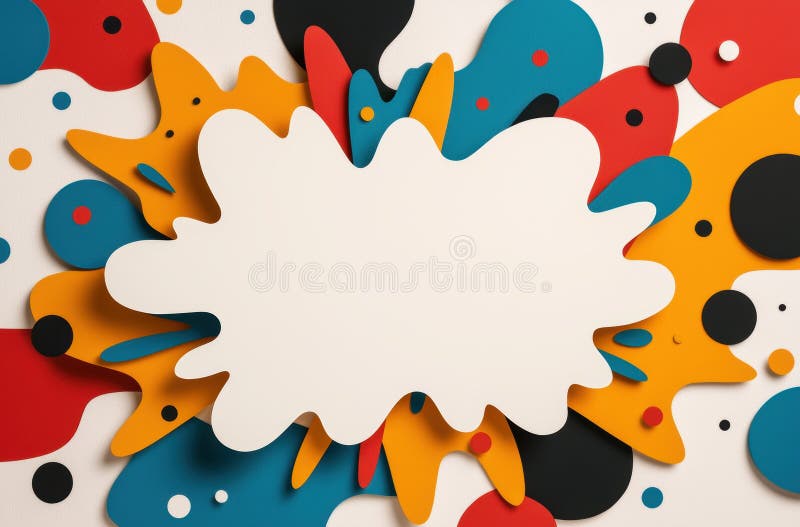 Cutout Shapes Abstract Background Templates Stock Illustration ...