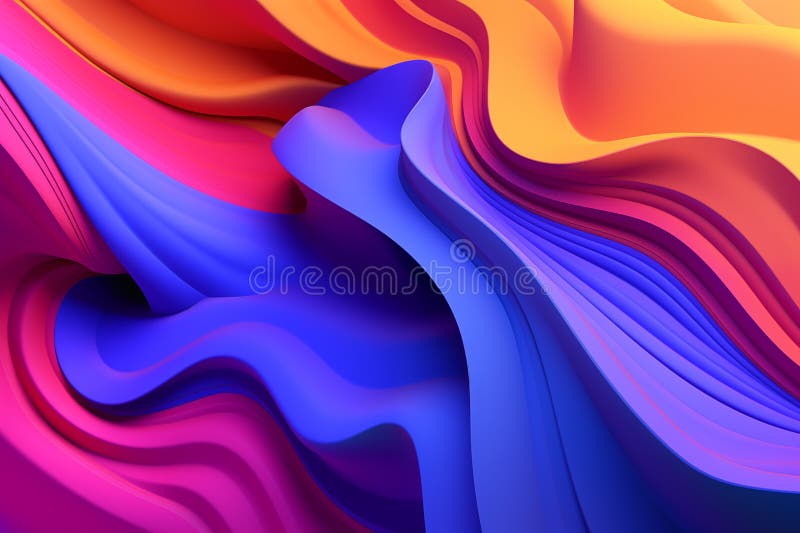 Colorful Abstract Paper Waves Stock Image - Image of spectrum, abstract ...