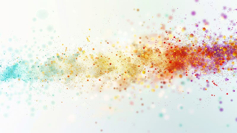 Colorful Abstract Particle Cloud on White Background Stock Image ...