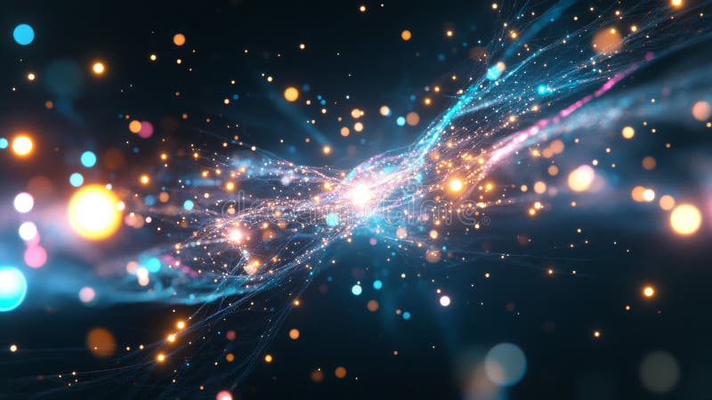 Colorful Abstract Particles Create Dynamic Visual Experience in 4k ...