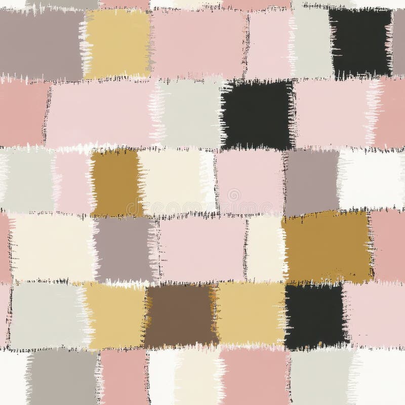 Colorful Abstract Patchwork with Textured Brush Strokes Background ...
