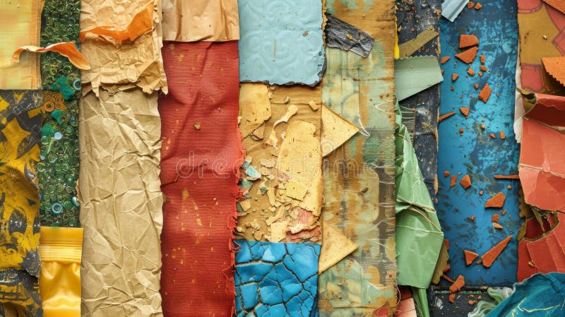 Colorful Abstract Patchwork of Textures and Materials Background Stock ...