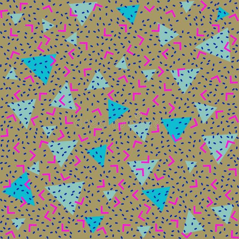 Colorful Abstract Pattern with Blue Triangles and Pink Angles Stock ...