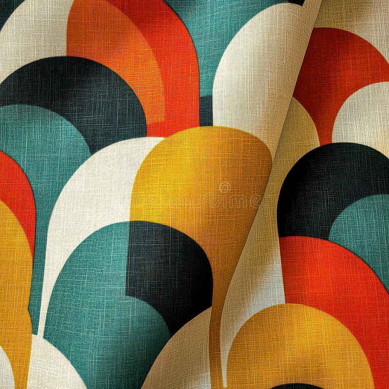 Colorful Abstract Pattern with Curved Shapes and Textures Stock ...
