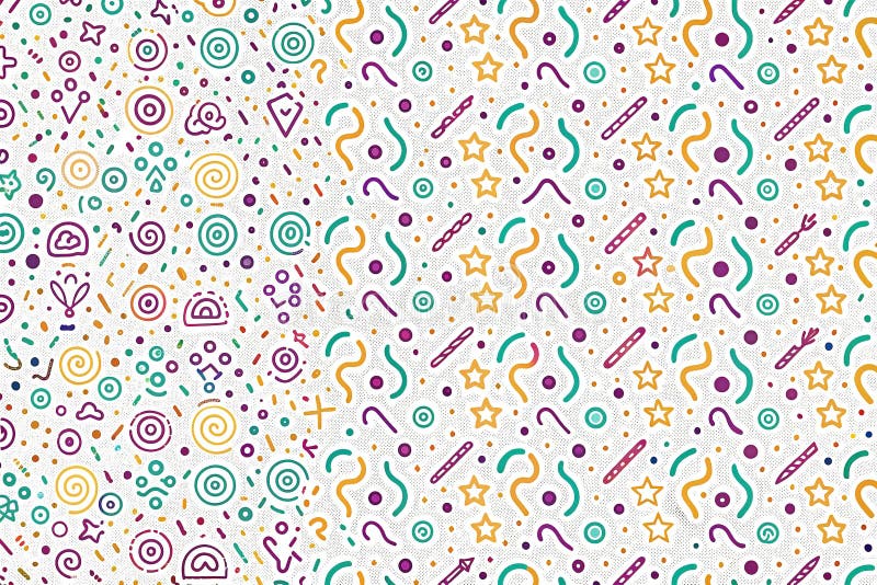 Colorful Abstract Pattern Design, Playful Shapes, Celebration Theme ...