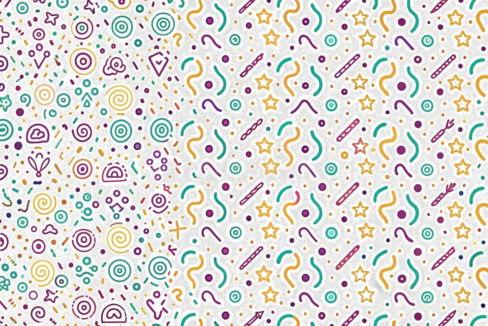 Colorful Abstract Pattern Design, Playful Shapes, Celebration Theme ...
