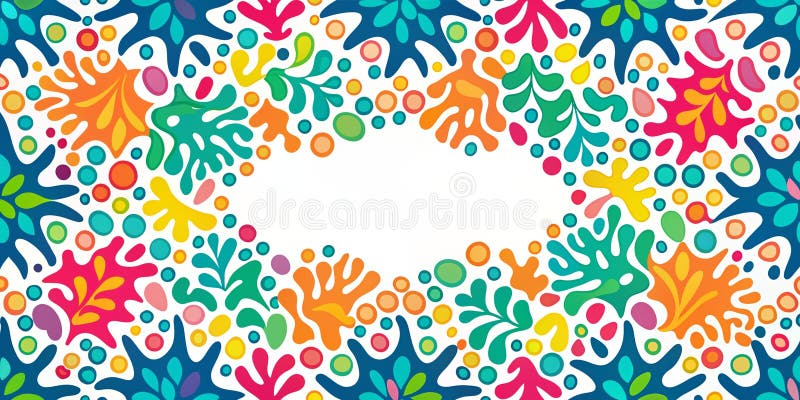 Colorful Abstract Pattern with Irregular Shapes Generative by AI Stock ...