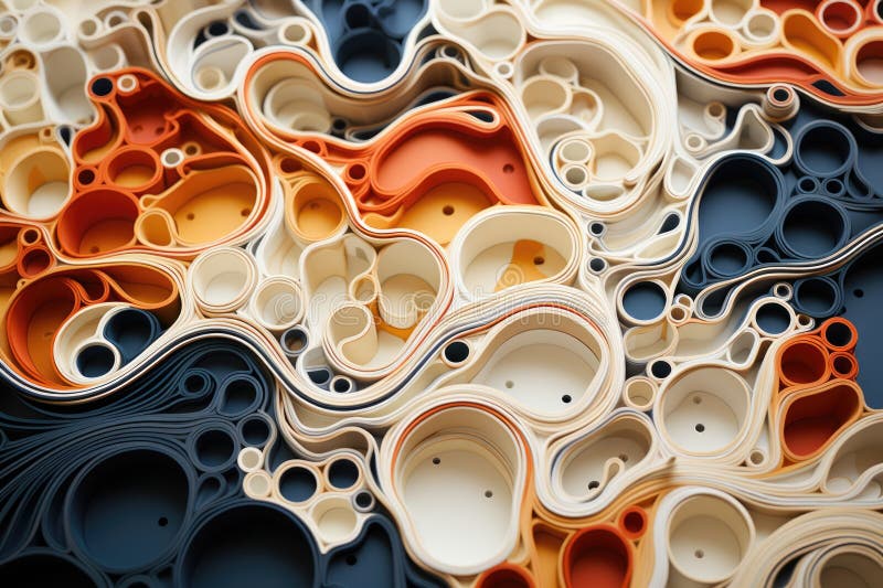 A Colorful Abstract Pattern Made of Plastic and Foam, AI Stock Image ...