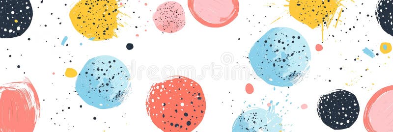 Colorful Abstract Pattern with Paint Splatter and Dot in Various Colors ...