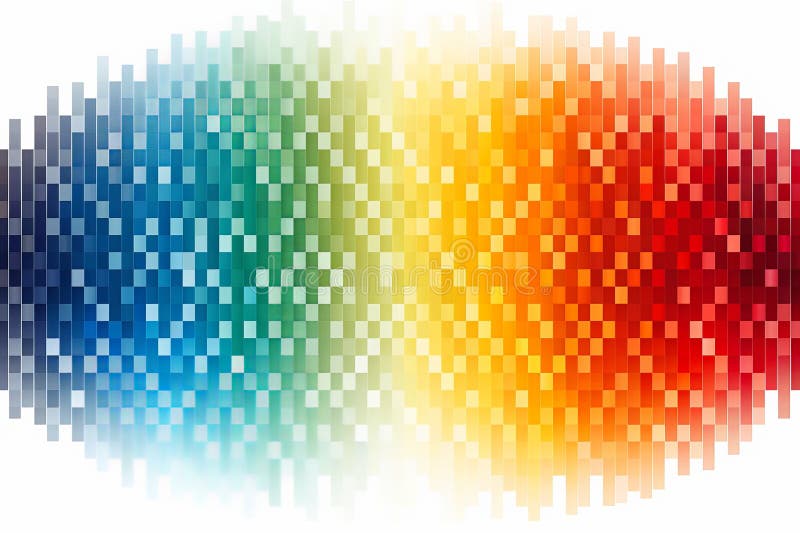 Colorful Abstract Pattern Resembling a Digital Spectrum with Gradient ...