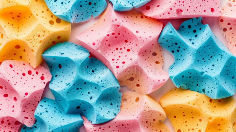 Colorful Abstract Pattern of Sponge Textures Stock Illustration ...