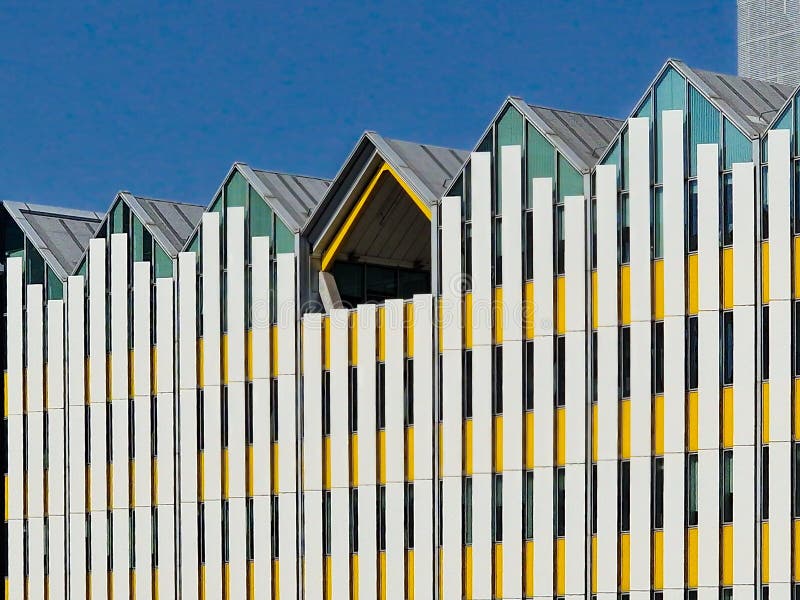 Colorful Abstract Patterns of Building Exterior Stock Image - Image of ...