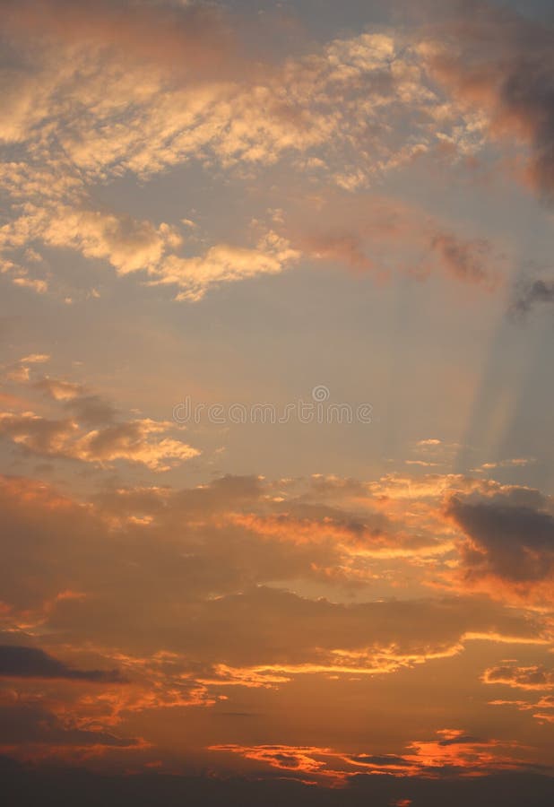 Colorful Abstract Patterns on Clouds at Sunset Stock Photo - Image of ...