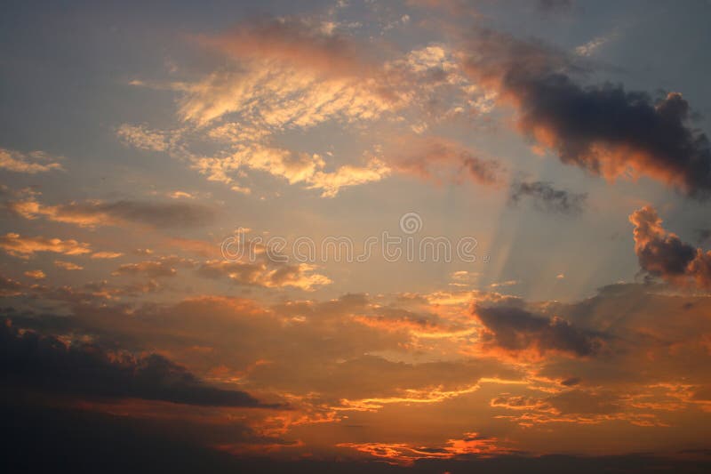 Colorful Abstract Patterns on Clouds at Sunset Stock Image - Image of ...