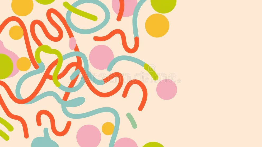 Colorful Abstract Patterns with Playful Shapes on a Soft Background ...