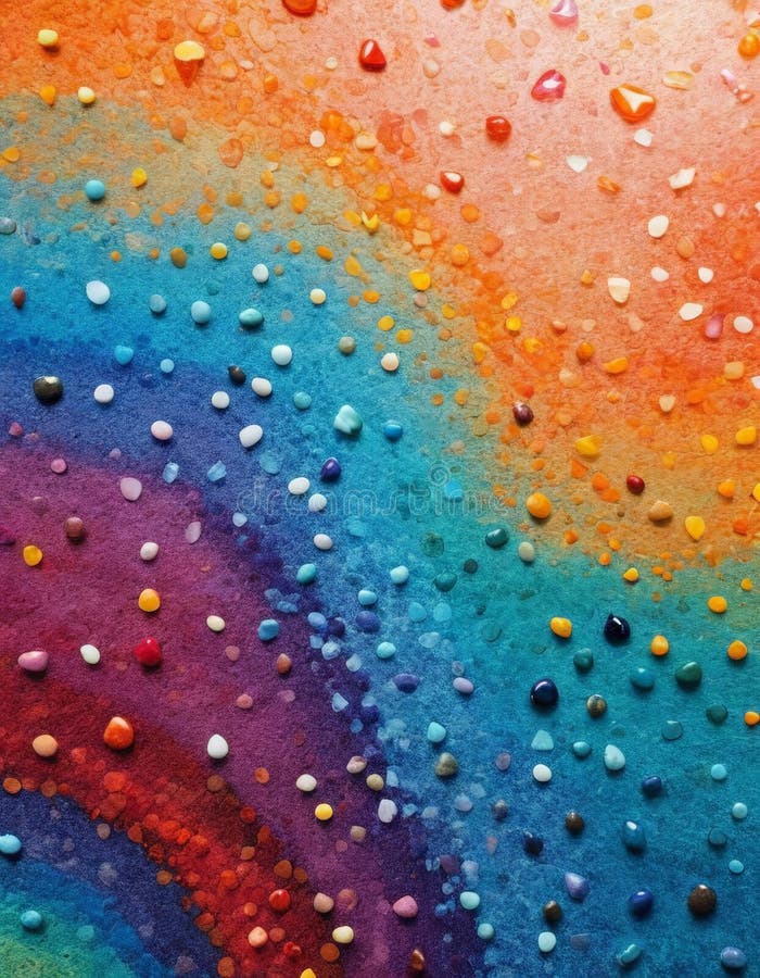 Colorful Abstract Pebble Art on Canvas Stock Photo - Image of abstract ...