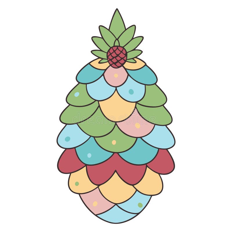 Colorful Abstract Pineapple Illustration with Geometric Scales Design Stock Vector ...