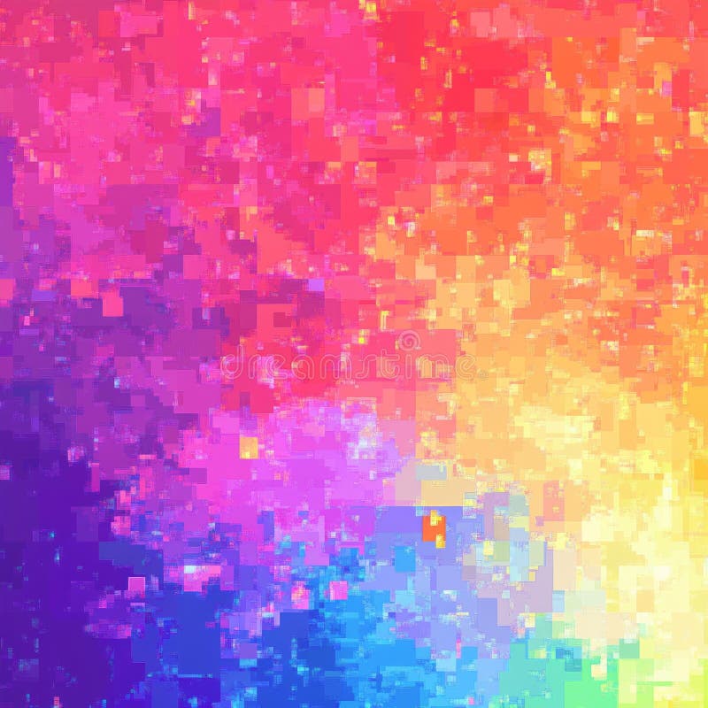 Colorful Abstract Pixelated Gradient in Bright Hues Stock Illustration ...