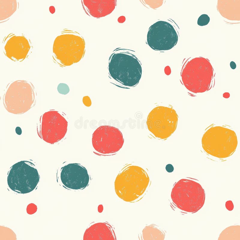 Colorful Abstract Polka Dot Seamless Pattern Stock Illustration ...