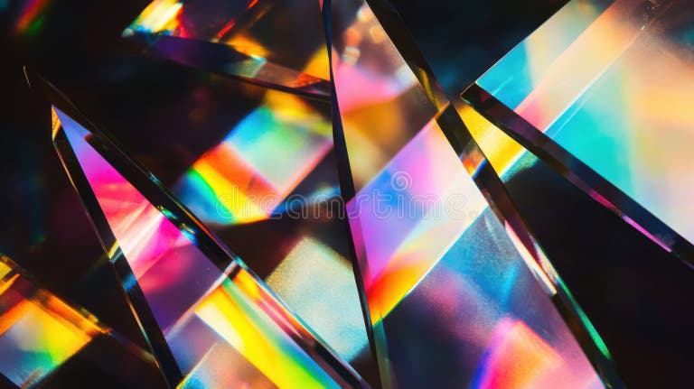 Colorful Abstract Prism Light Reflection Creating Kaleidoscopic Visual Effect Stock Photo ...