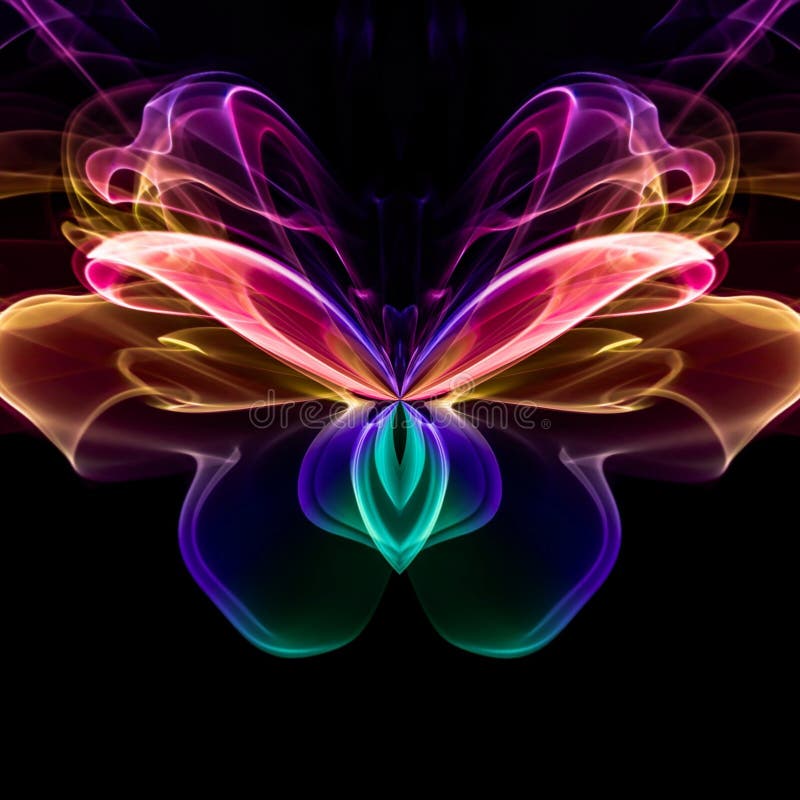 Butterfly Colorful Abstract, Colorful Psychedelic Butterfly with Black ...