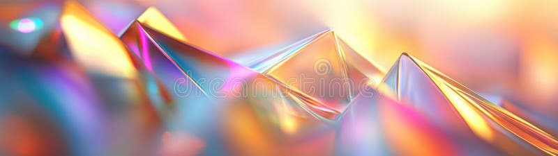 Colorful Abstract Pyramid Shapes with Light Reflections and Gradients ...