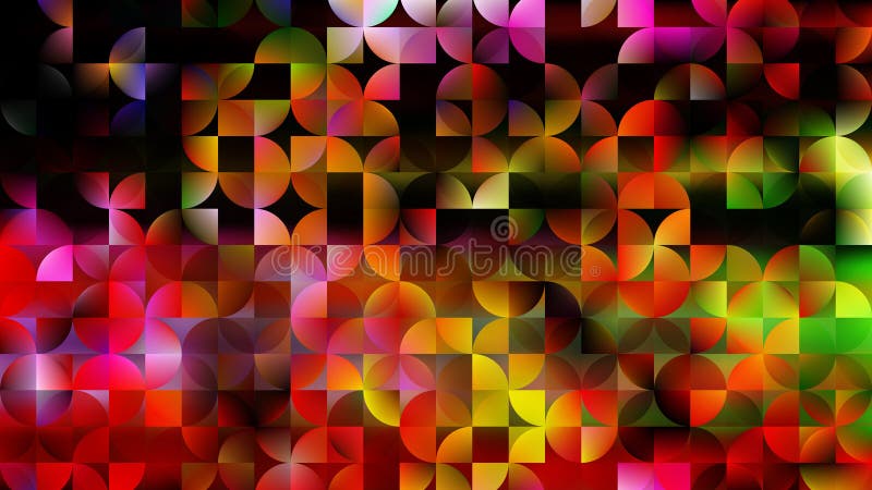 Colorful Abstract Quarter Circles Background Vector Illustration Stock ...