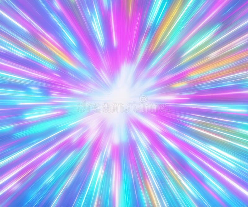 Colorful Abstract Radiant Flash. Explosion Hyper Acceleration Race for ...