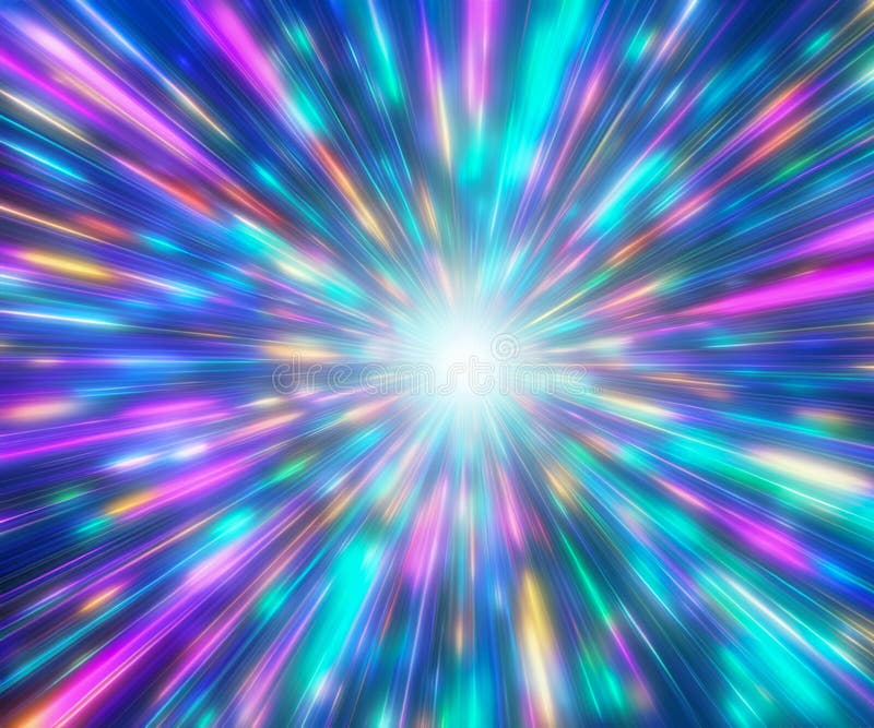 Colorful Abstract Radiant Flash. Explosion Hyper Acceleration Race for ...