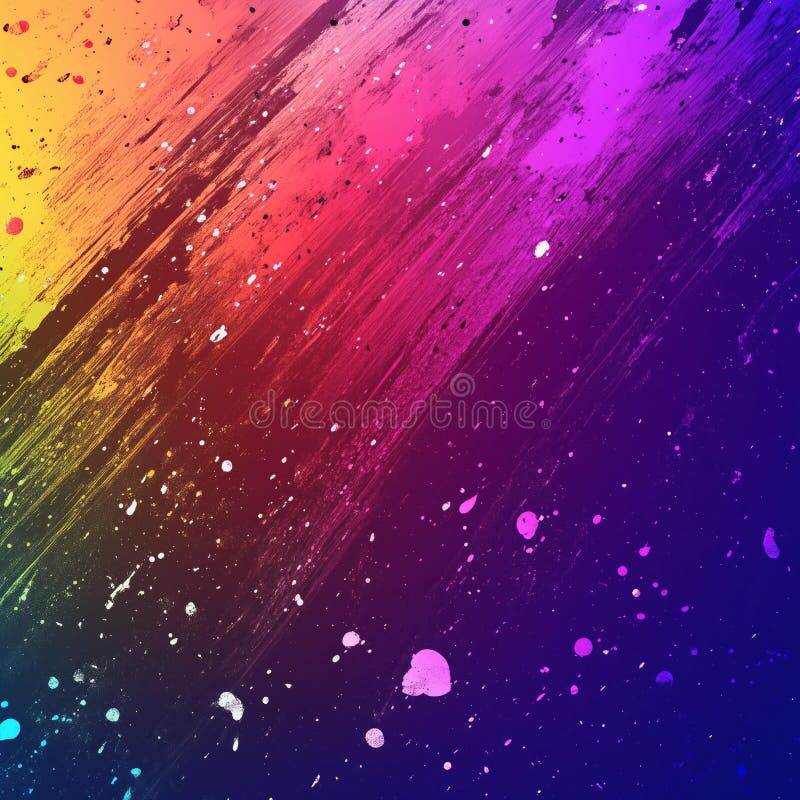 Colorful Abstract Rainbow Paint Splatter Background with Vibrant ...