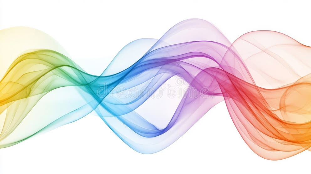 Colorful Abstract Rainbow Waves Background Design Stock Illustration - Illustration of colorful ...