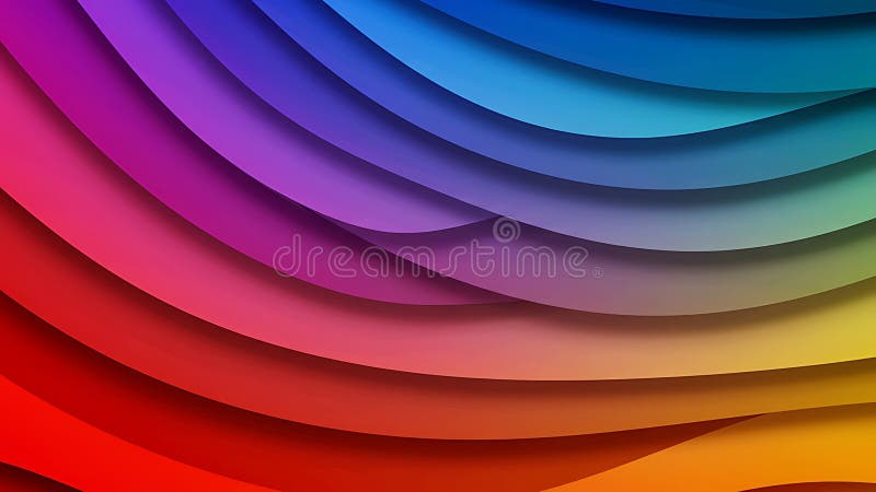 Colorful Abstract Rainbow Waves Background with Soft Shadow Stock ...