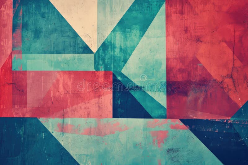 Colorful Abstract Rectangles Painting Stock Illustration - Illustration ...