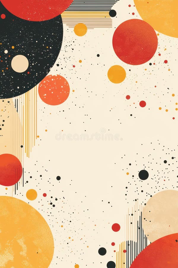 Colorful Abstract Red and White Background with Circular Patterns in a ...