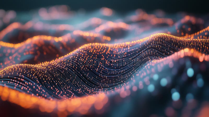 Colorful Abstract Rendering Showcases Flowing Data Streams in a Digital ...