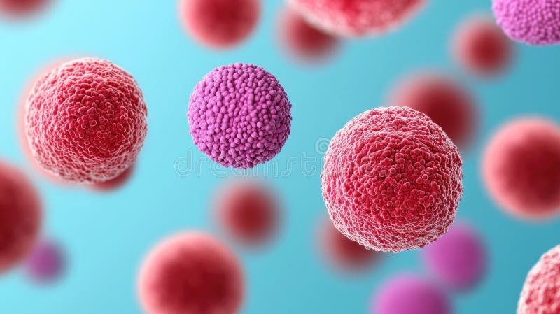 Colorful Abstract Representation of Bacteria in a Microscopic View ...